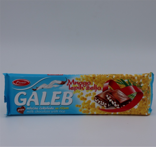 Galeb mlecna cokolada sa rizom 180g- Pionir | Balkan Shop DH